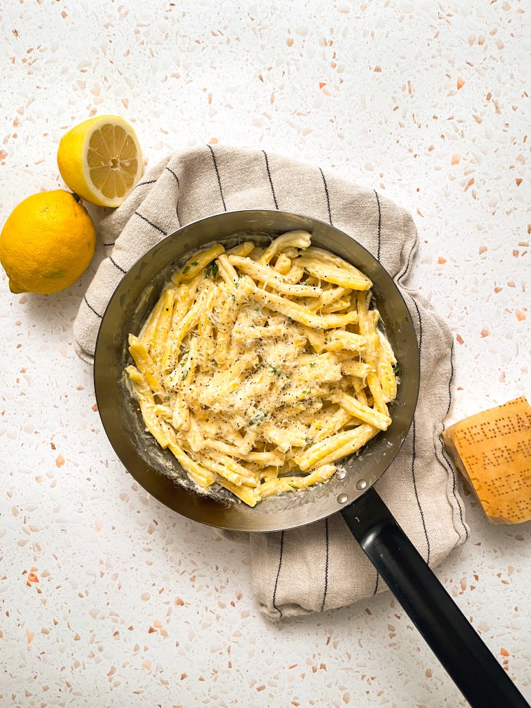 Kremet pasta med brunet smør og sitron - Silje spiser